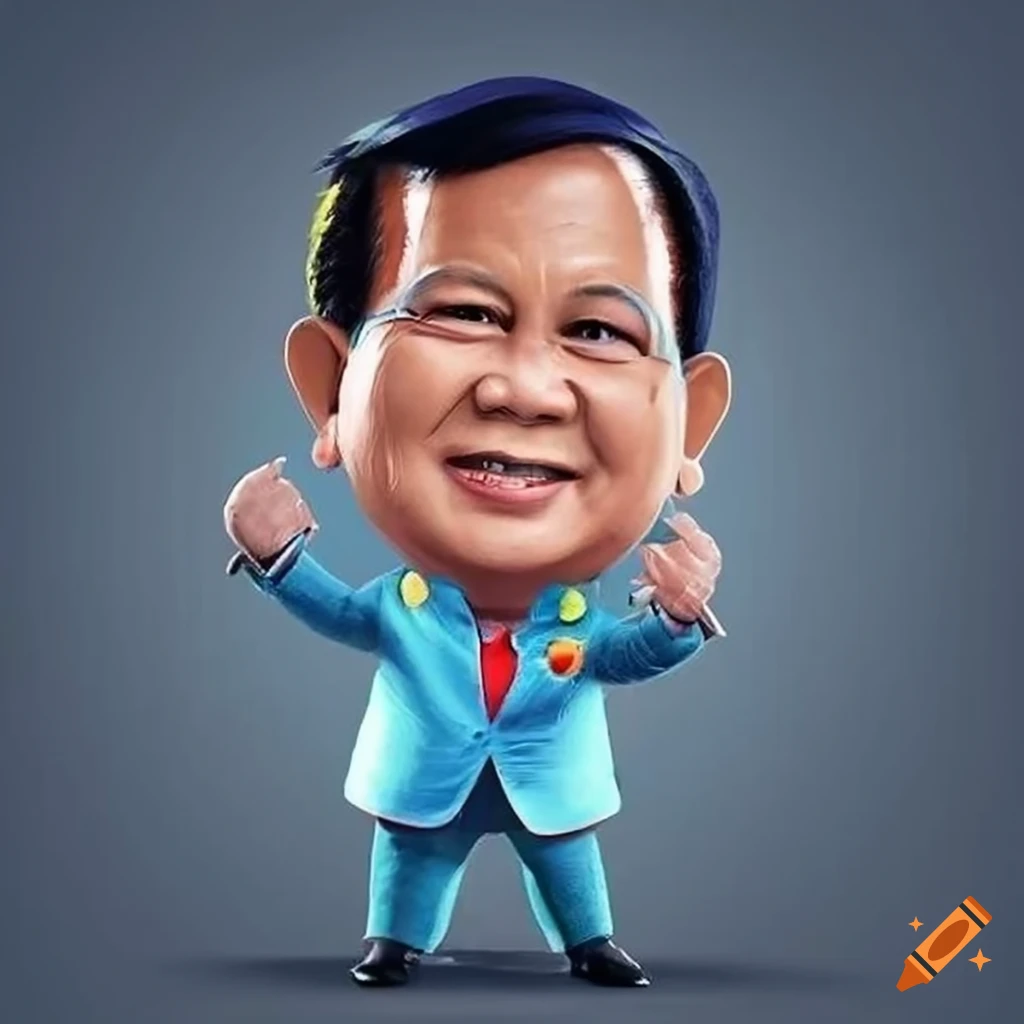 Disney Pixar-style poster of Prabowo Subianto on Craiyon