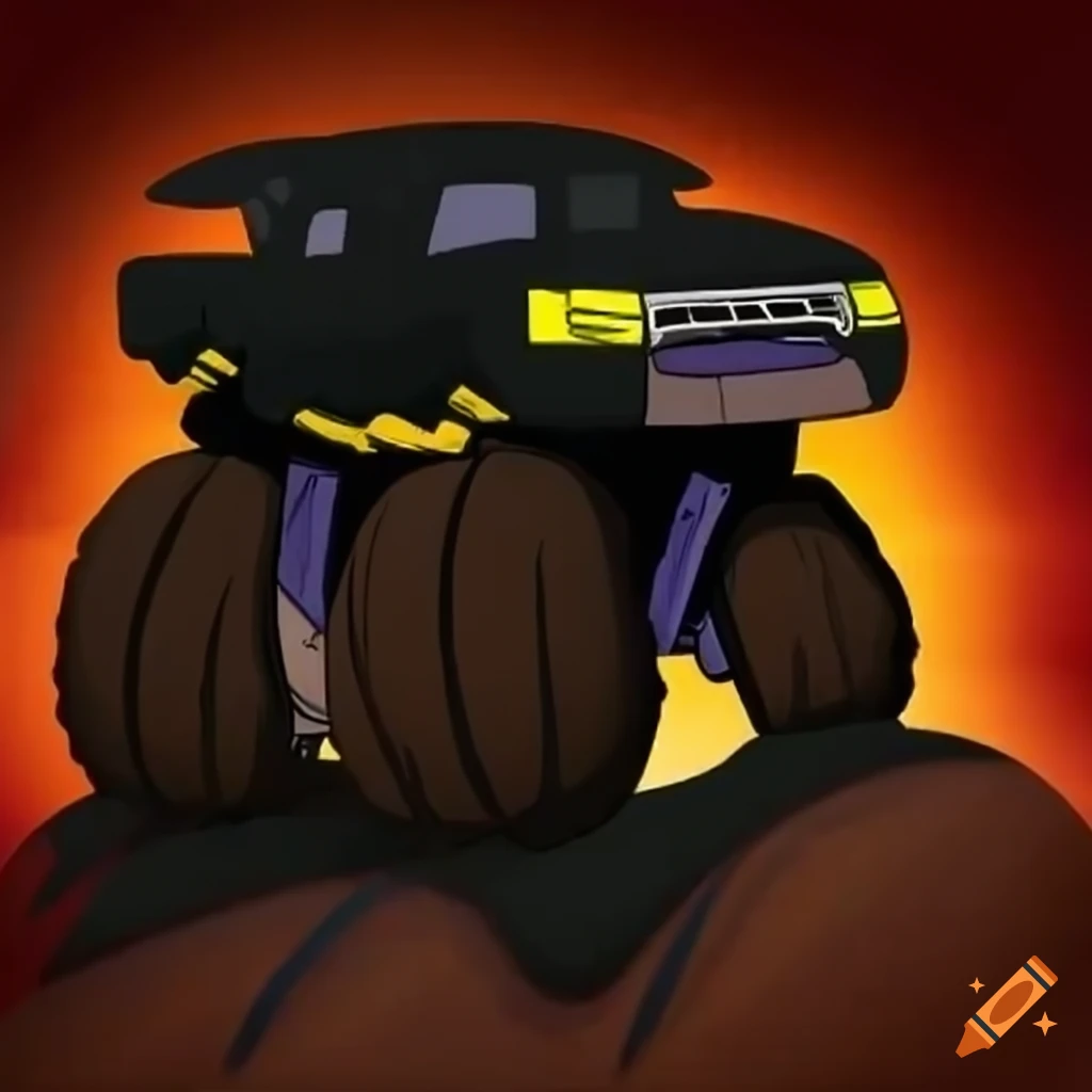 Monster truck named shadow crusher
