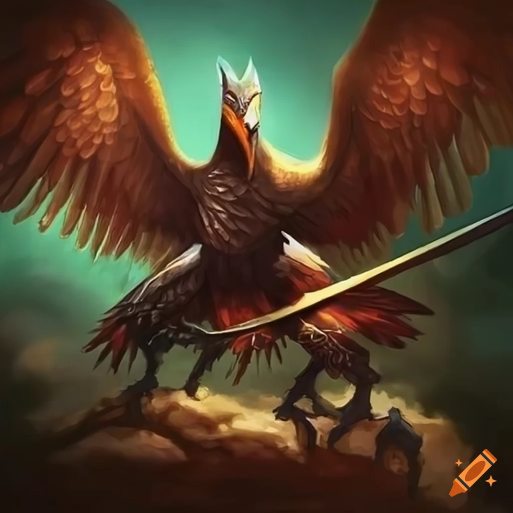 Knight riding a chocobo on Craiyon