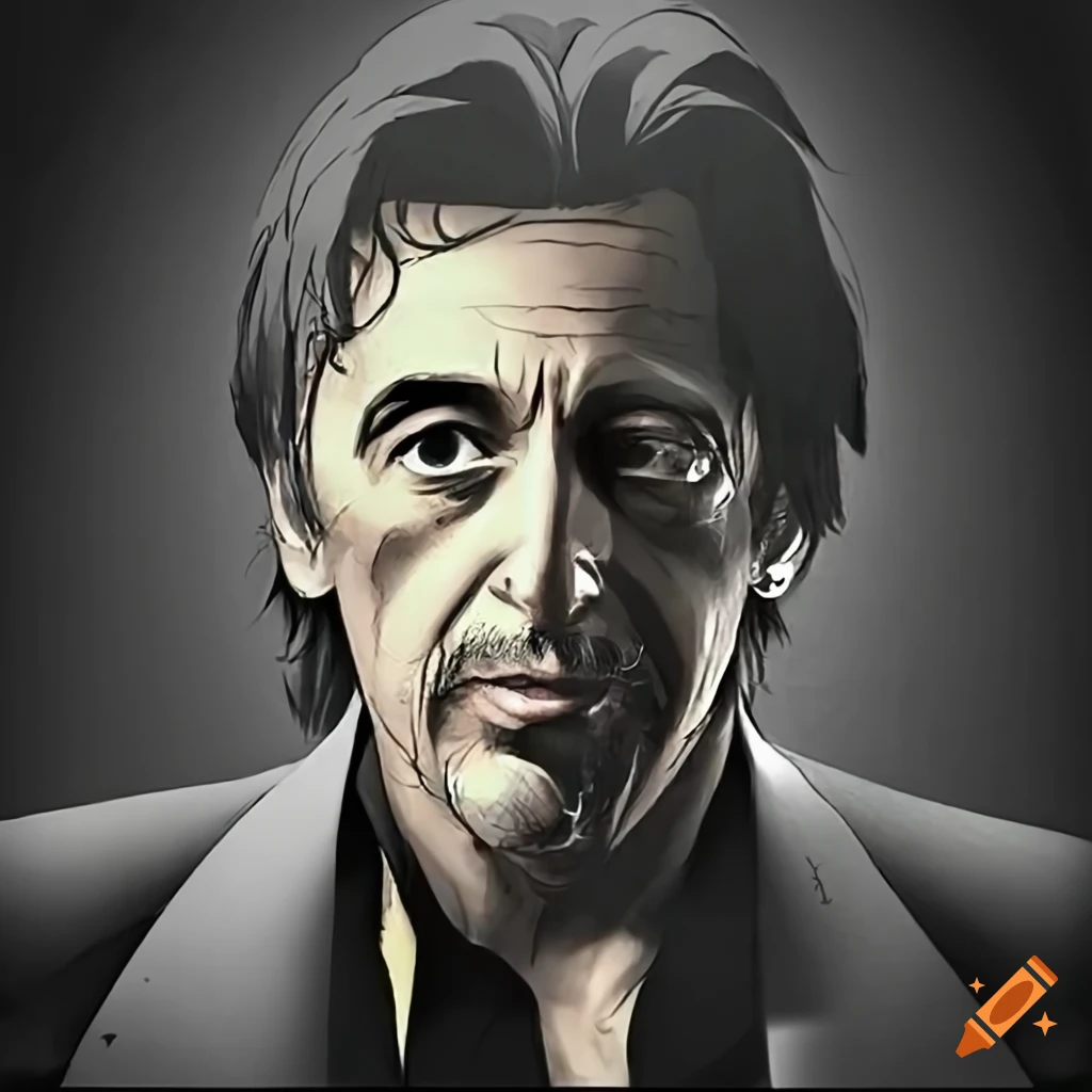 Portrait of Al Pacino on Craiyon