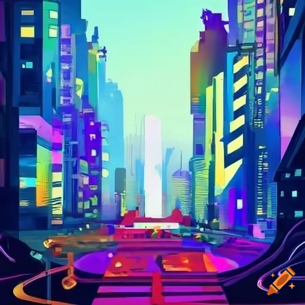 Futuristic cityscape