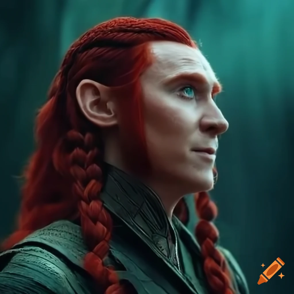 Loki and sigyn walking in a flower field at night on Craiyon