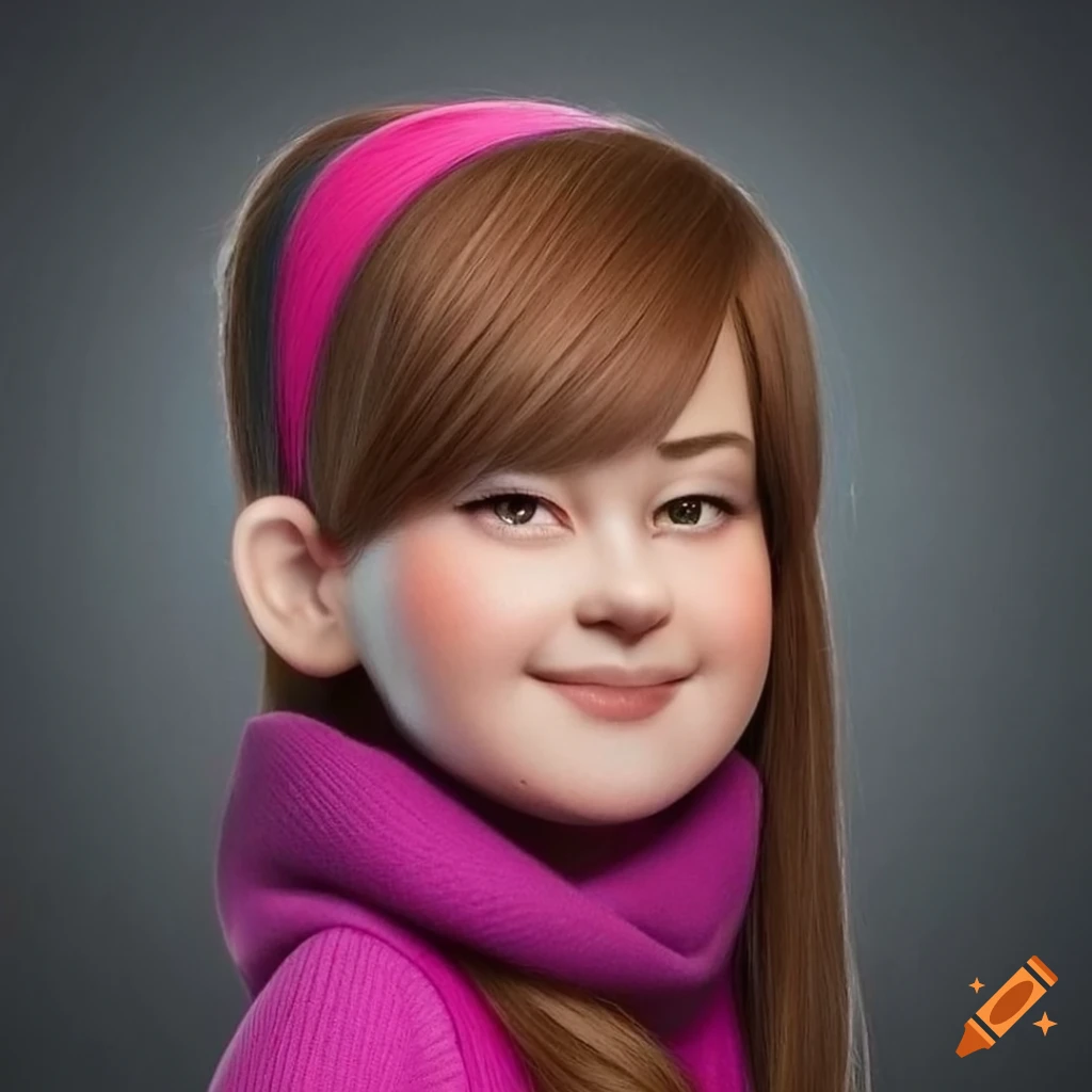 Real-life super-detailed portrait of mabel pines