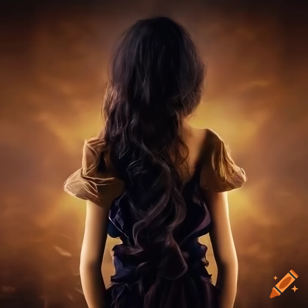 Young nature girl with defiant look