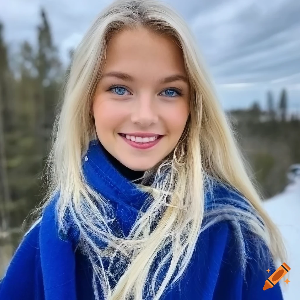 Portrait Of A Blonde Girl With Traditional Attire