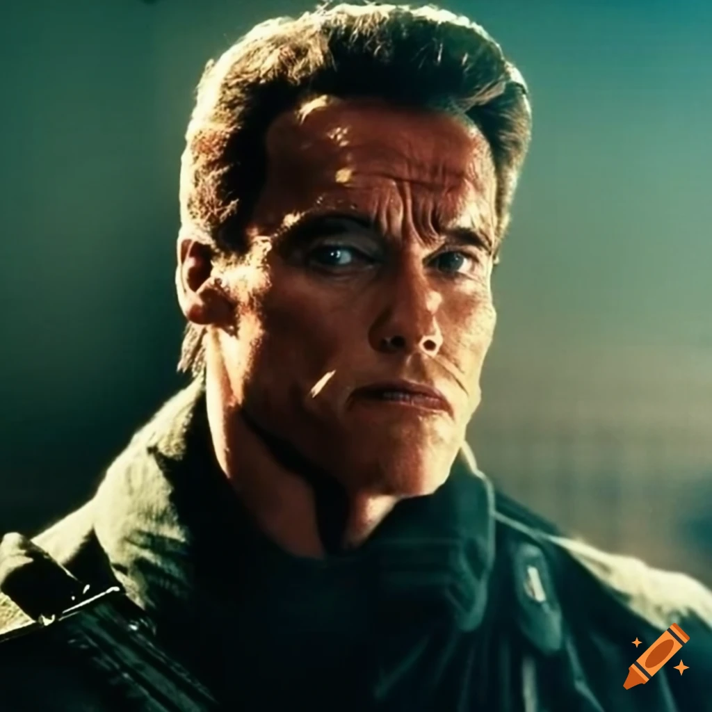 Retro photo of arnold schwarzenegger in commando
