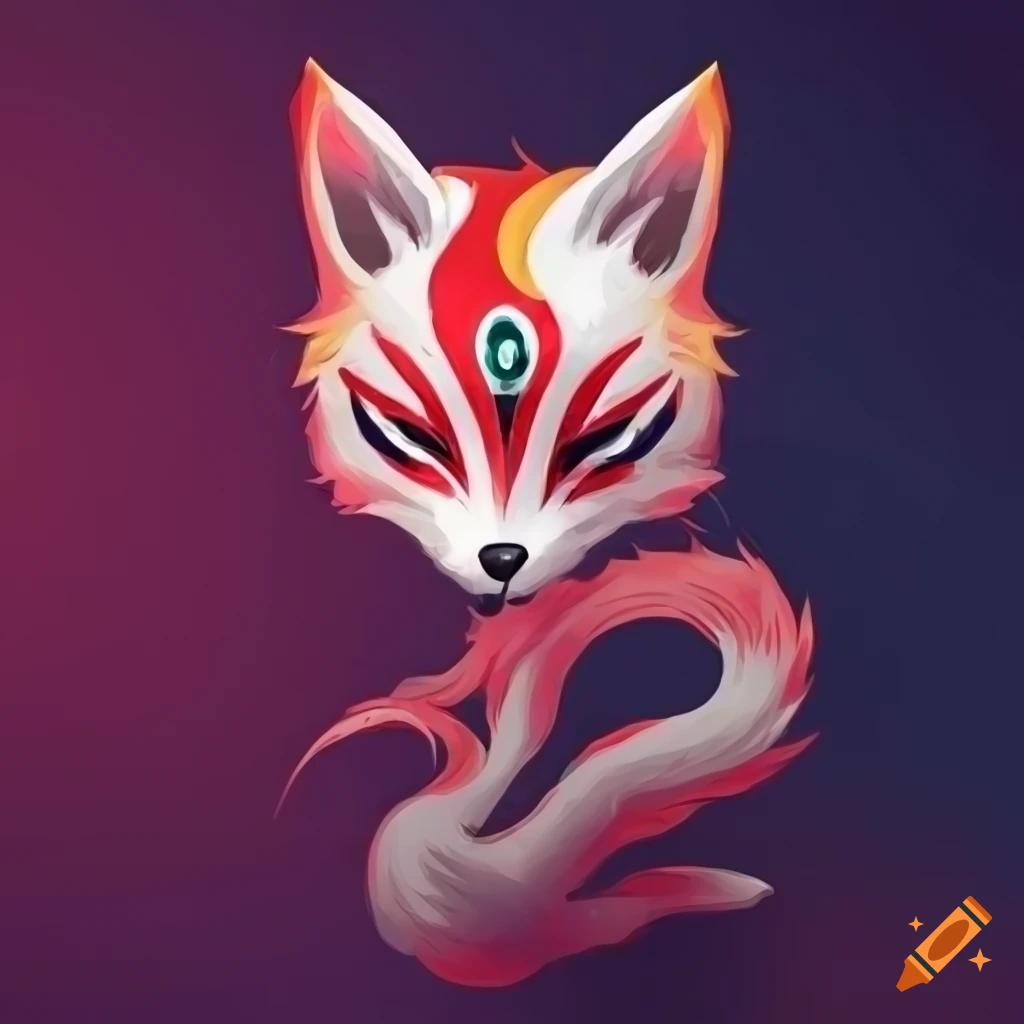 Stylized logo of a kitsune