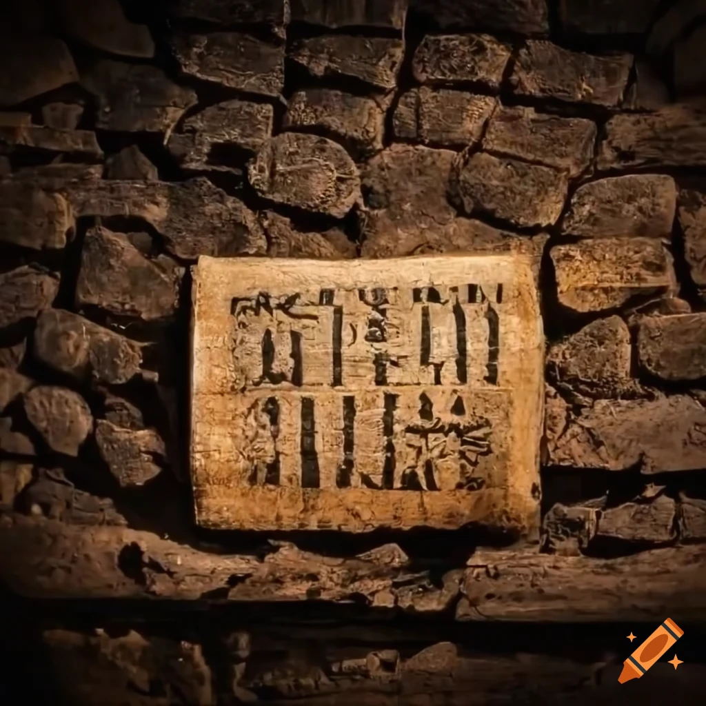 Detailed photograph of latin letters on an old papyrus on Craiyon