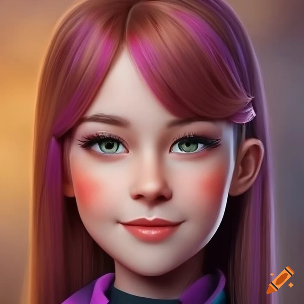 Enhanced Portrait Of Mabel Pines In Real Life Style On Craiyon