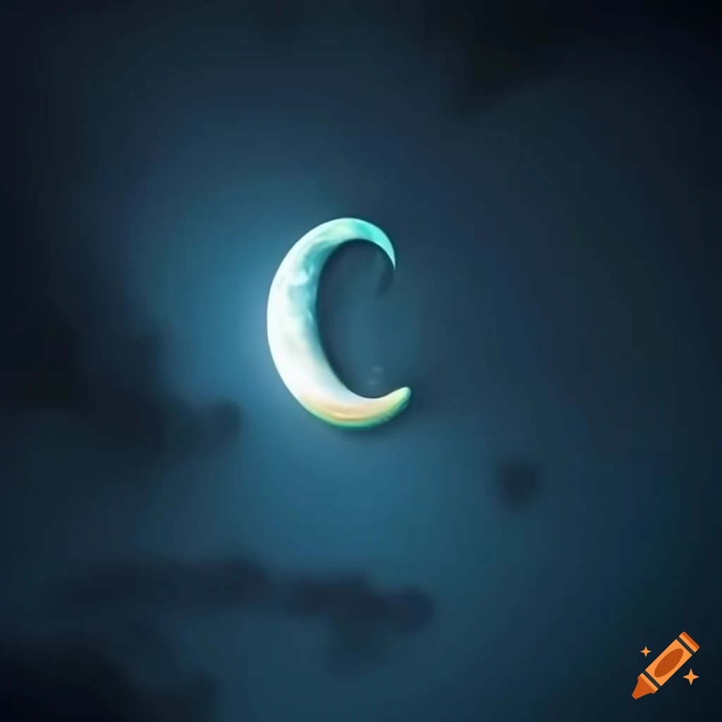 Letter q in the shape of a moon