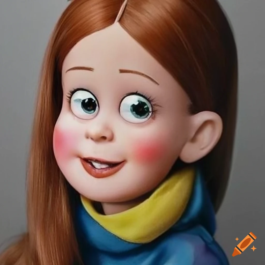 Portrait of Mabel Pines from Gravity Falls transformed into a doll on ...