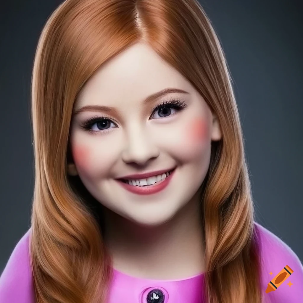 Realistic portrait of mabel pines from gravity falls