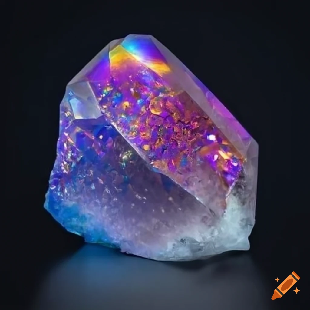 Aura quartz crystal