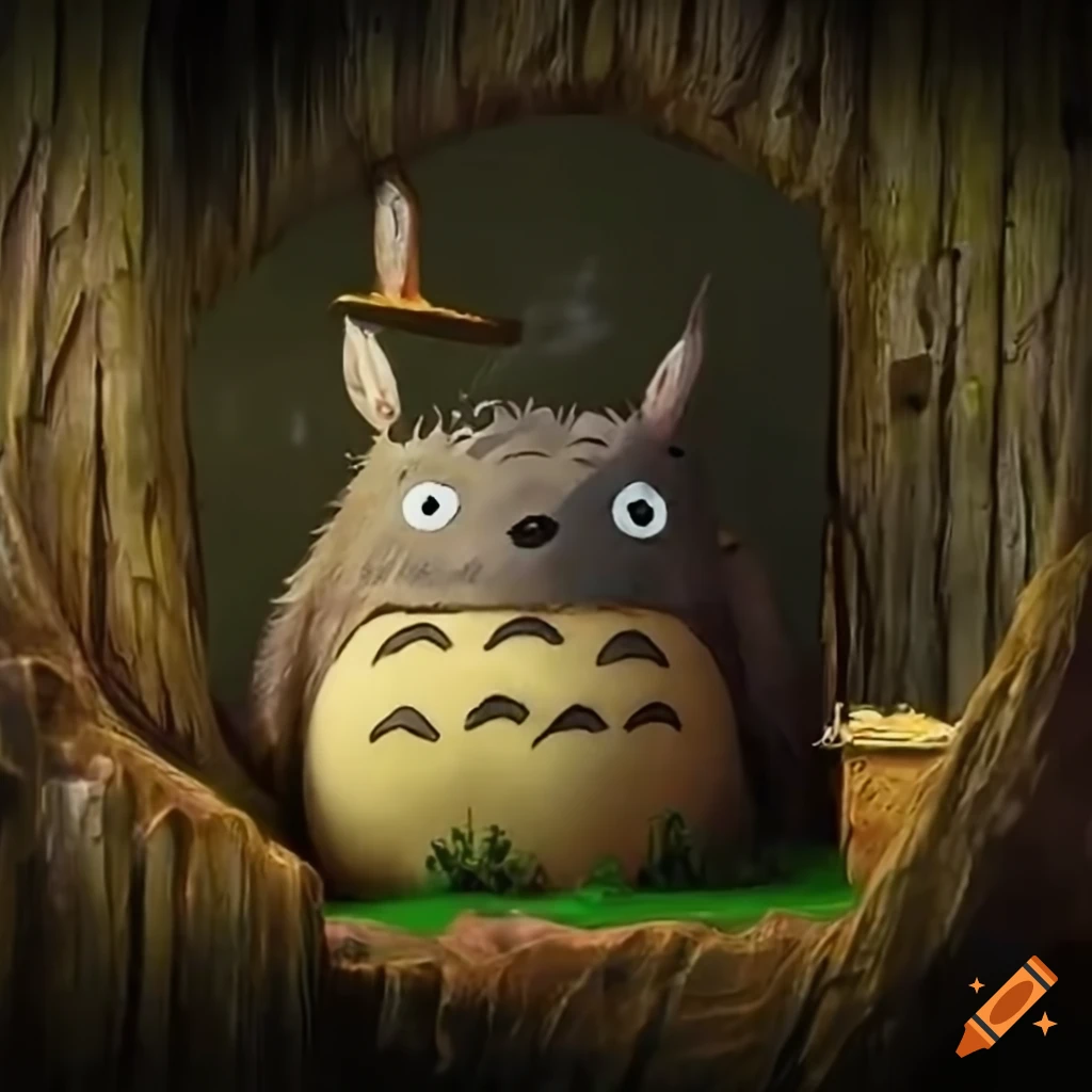 Graphic novel style artwork of garfield and totoro in los angeles on ...