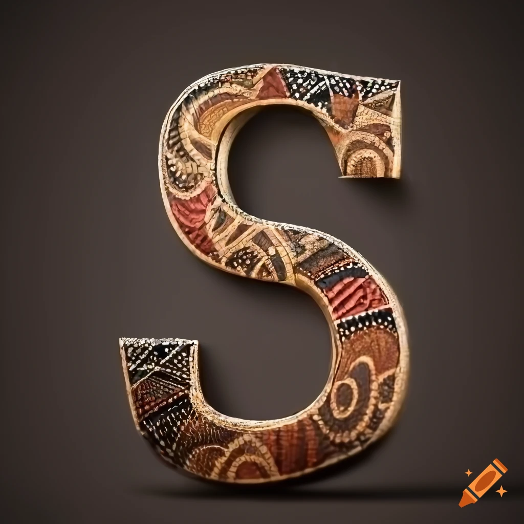 Detailed letter A with African folk motifs on Craiyon