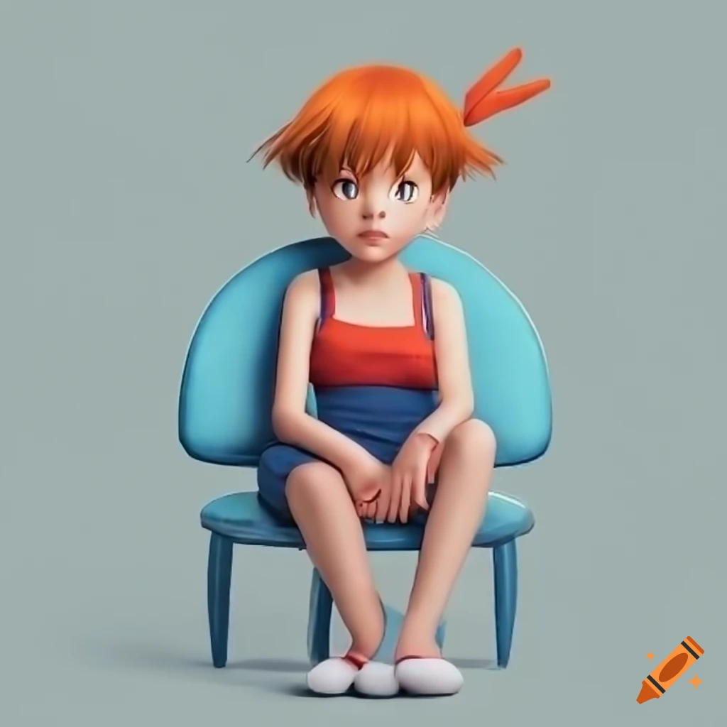 Realistic depiction of misty from pokemon on Craiyon
