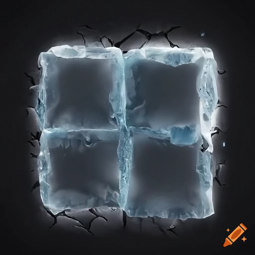 2d ice wall in a video game on Craiyon