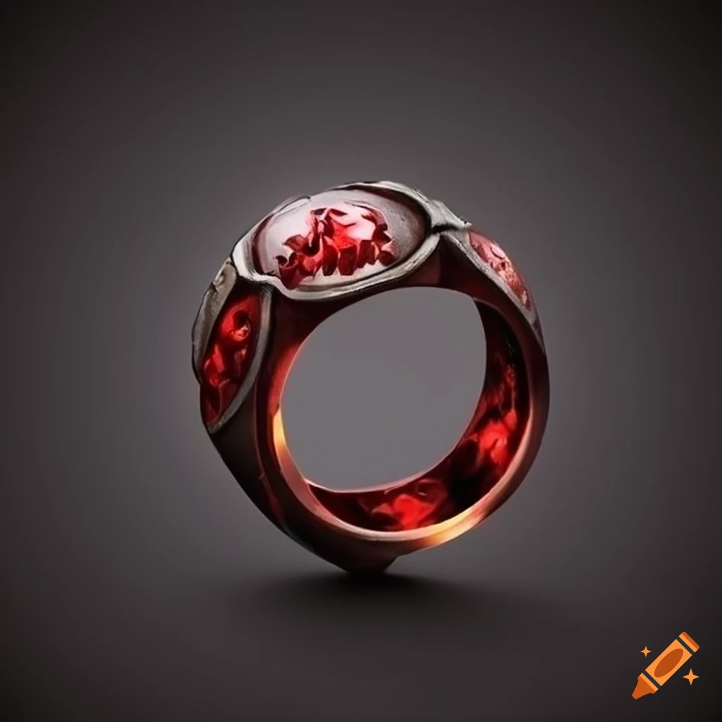 Black dragon detail ring on Craiyon