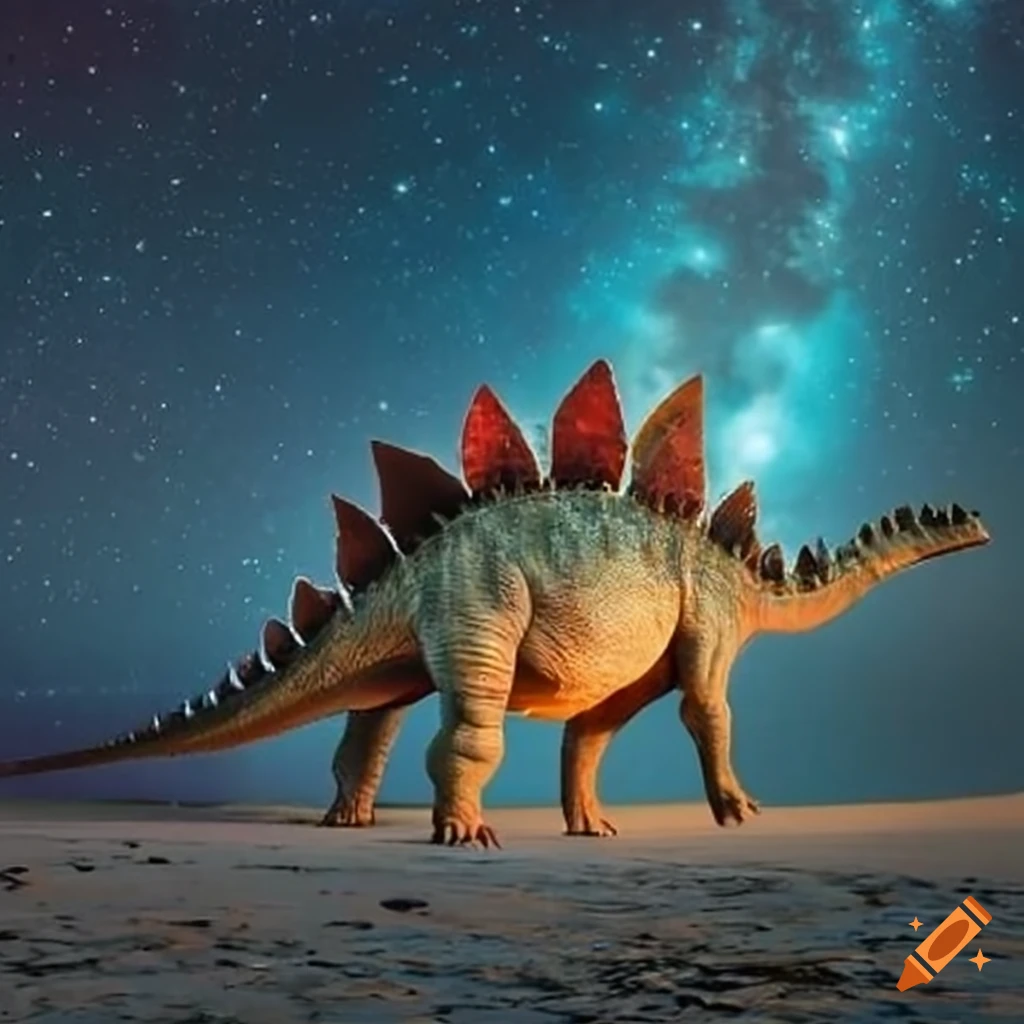 Stegosaurus Loopt Met Dinosaurussen