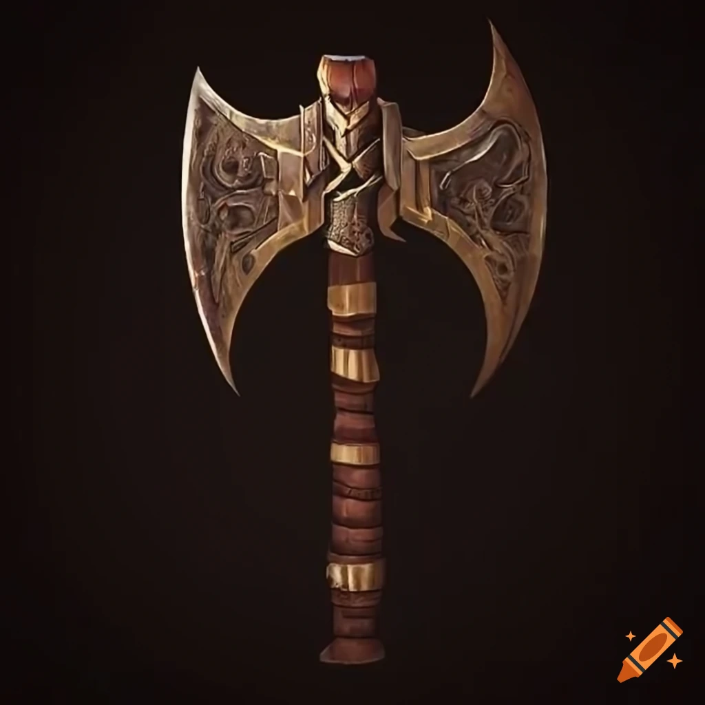 Fantasy style axe on Craiyon