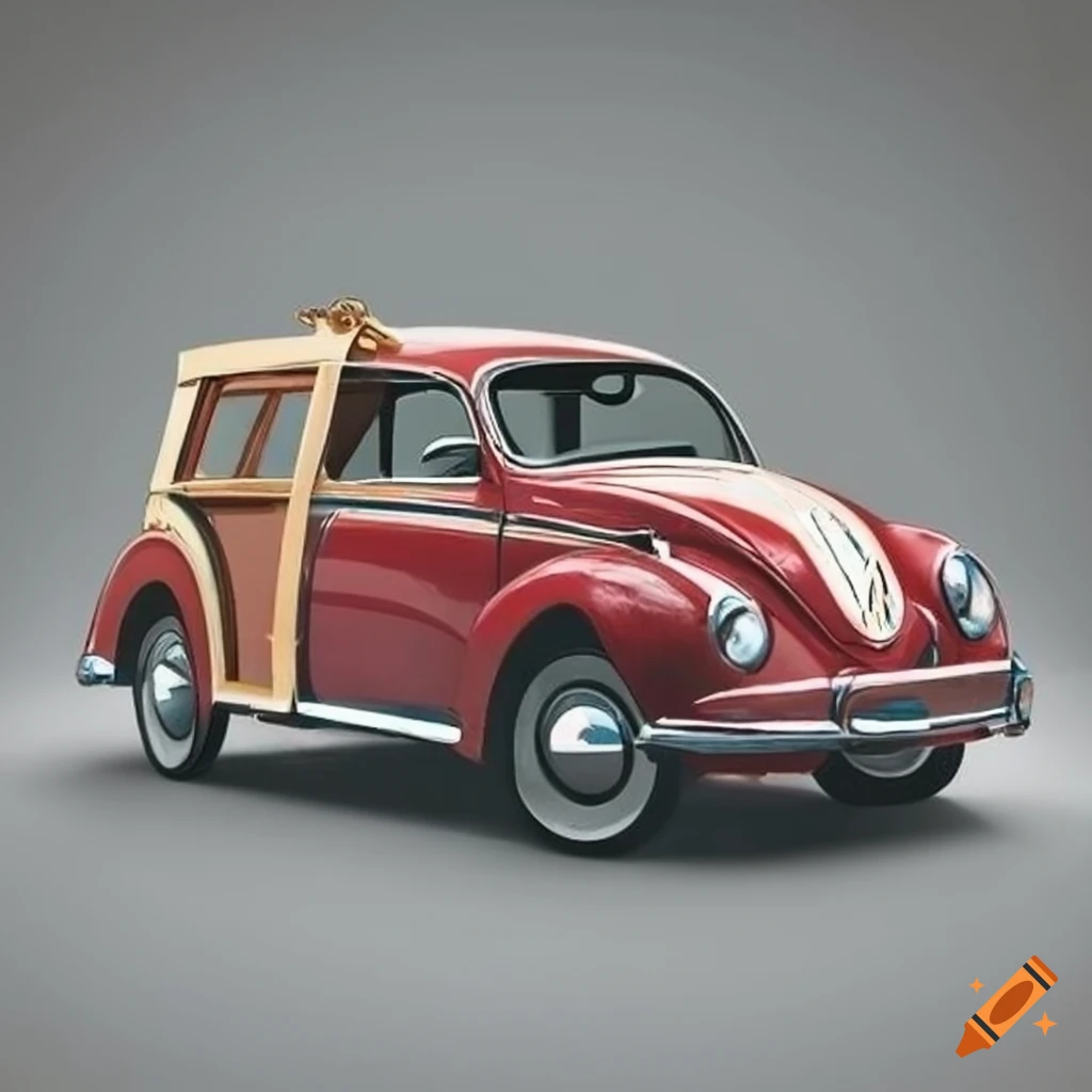 Unique car design with merged front and rear of Volkswagen Beetle and ...