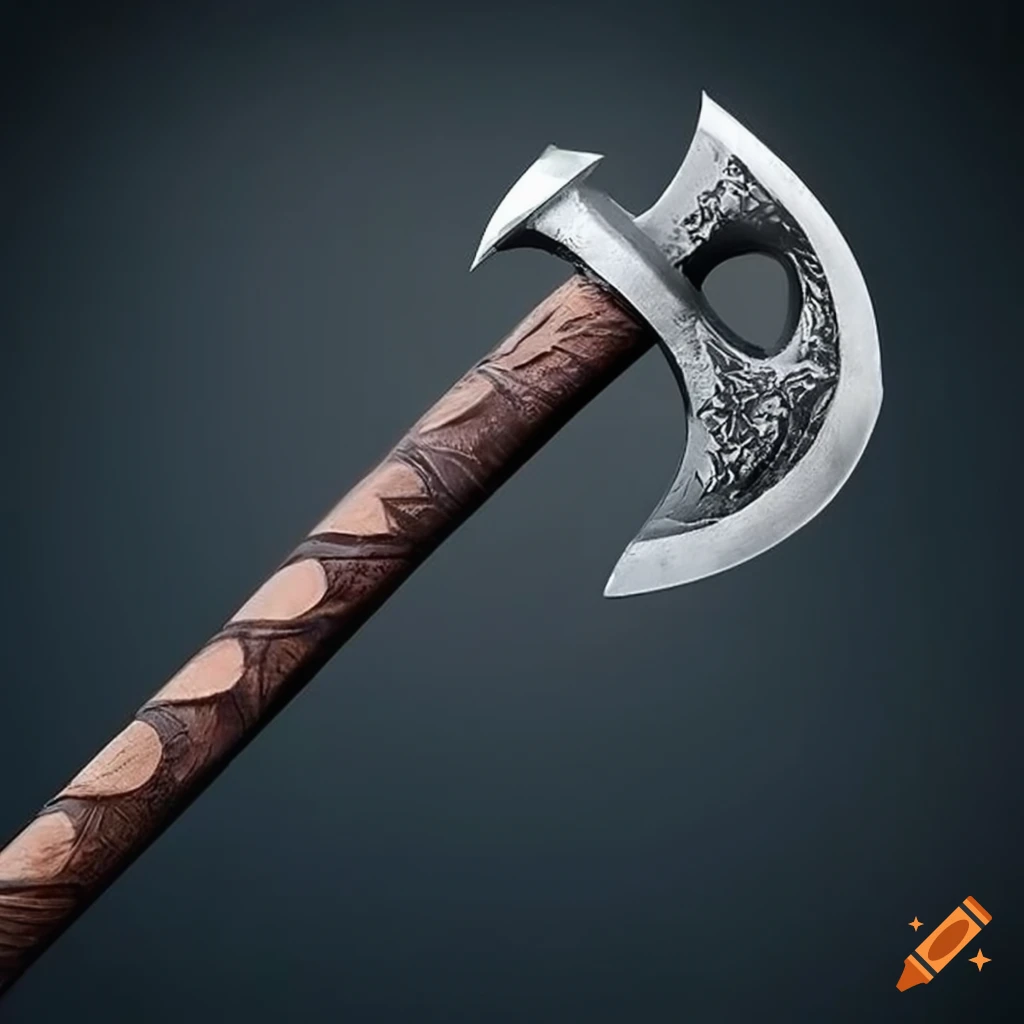 Intricately designed spiderweb axe for bedroom decor on Craiyon