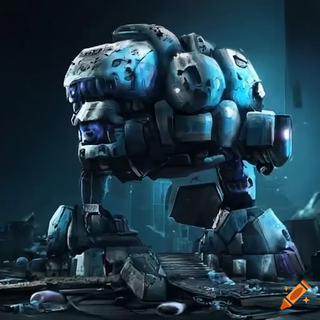 Mechanical robot in a mysterious scene on Craiyon