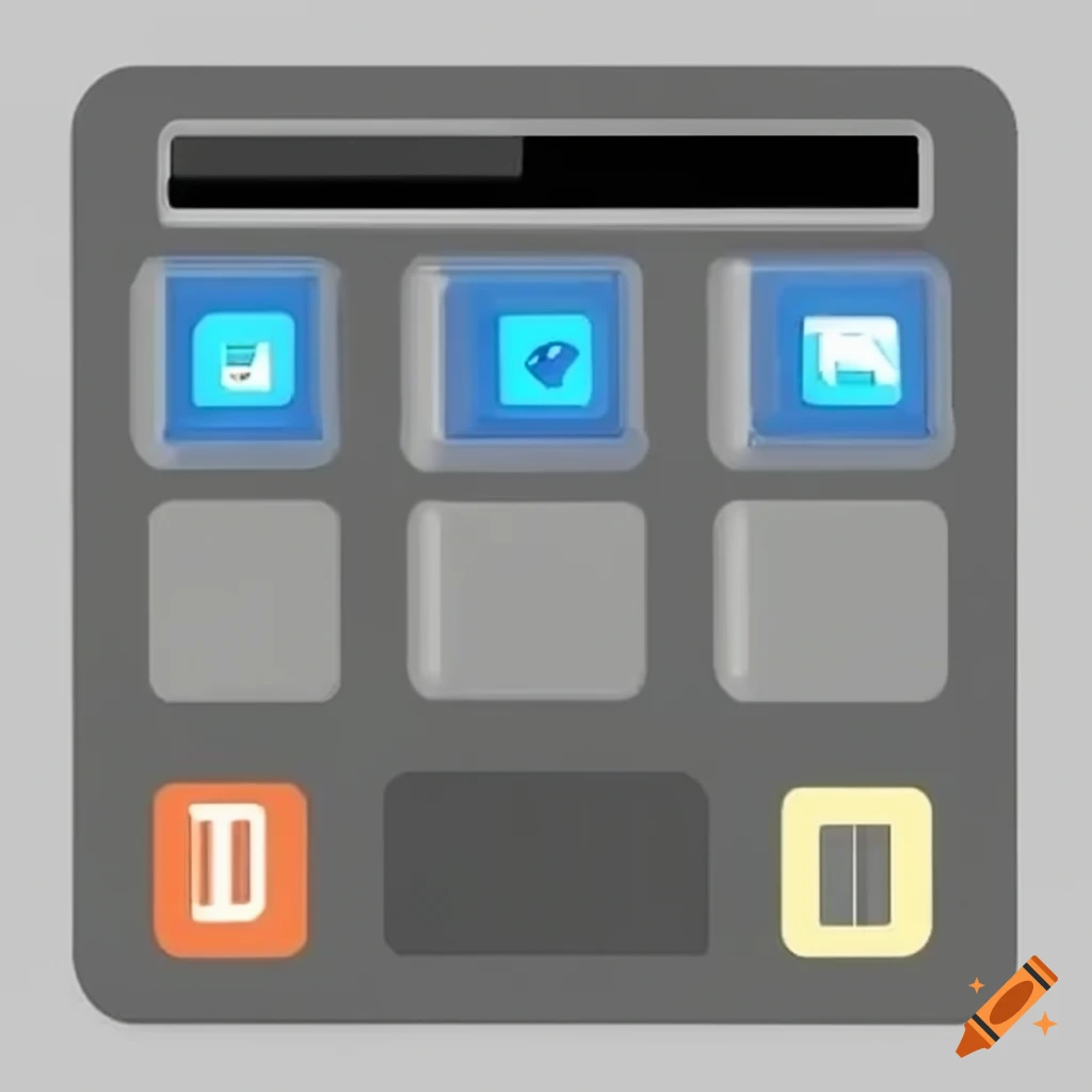 Transparent image of a futuristic calculator