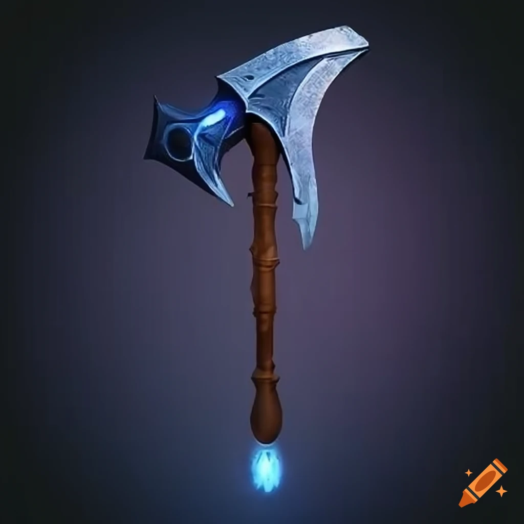 Artistic depiction of a magical battle axe