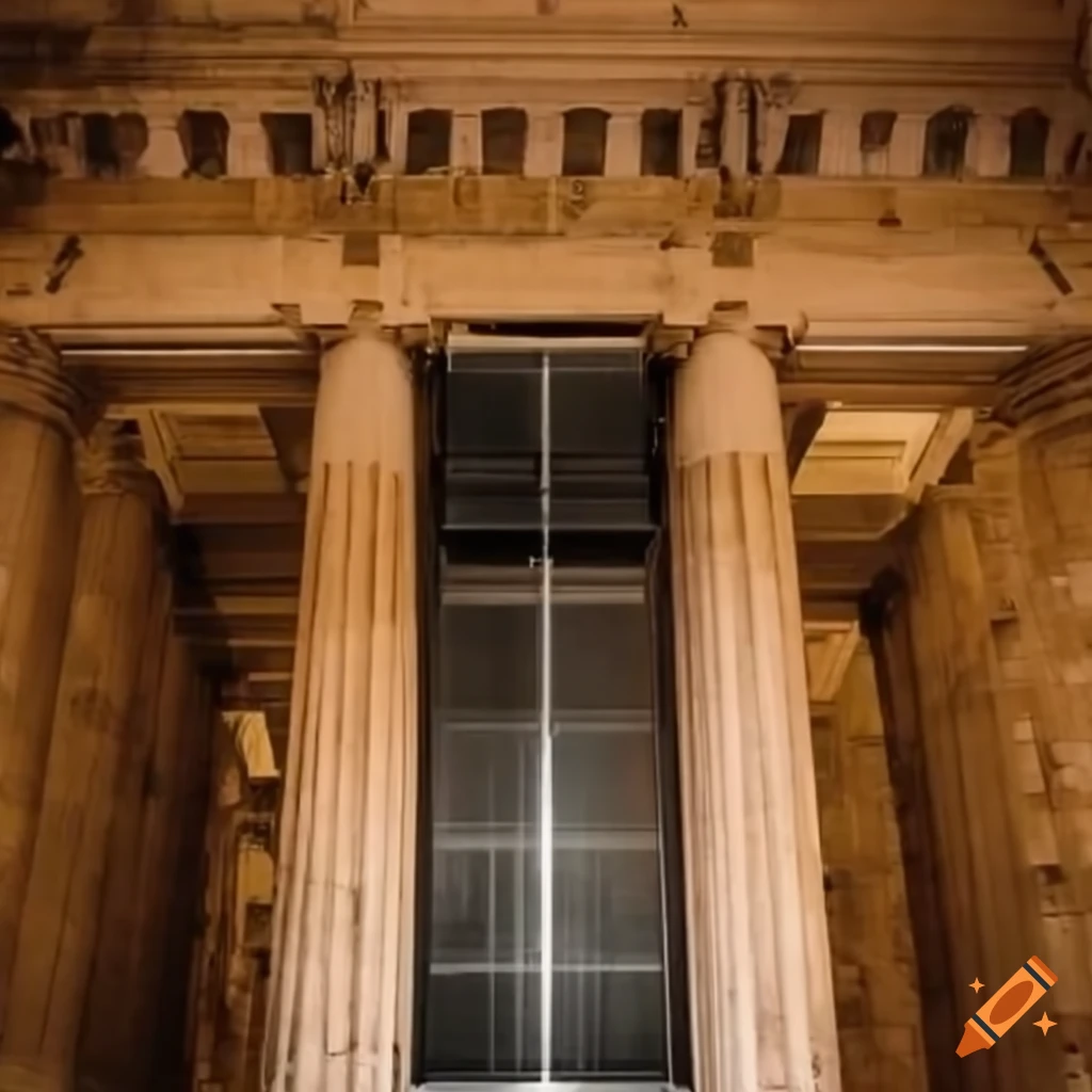 Elevator lift in the parthenon