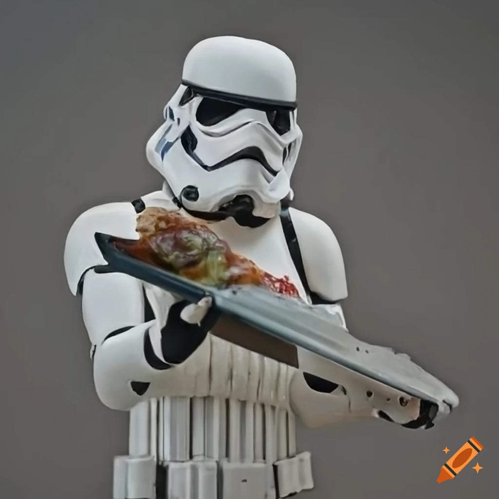 Stormtrooper holding an enchilada