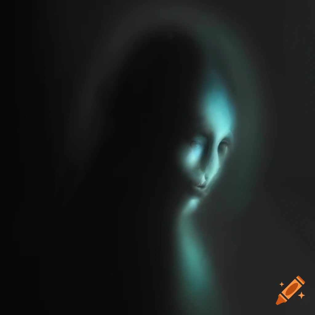 Photo of a shadow spirit face on Craiyon