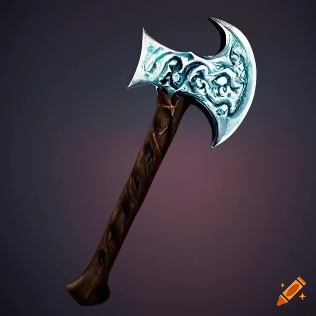 Fantasy style axe on Craiyon