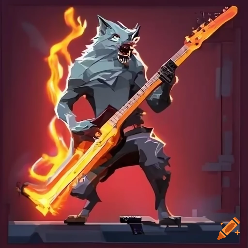 Werewolf playing electric guitar in valorant