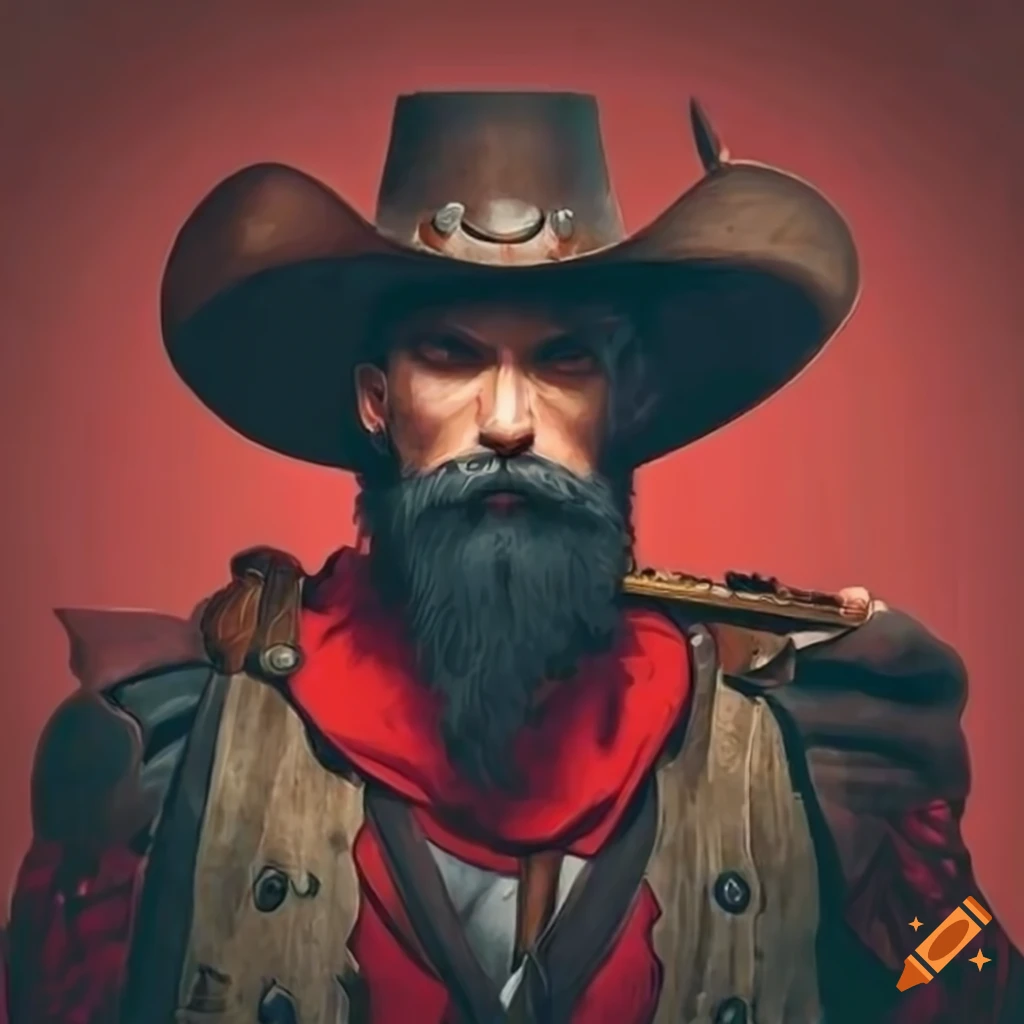 Detailed sepia pencil sketch of a western outlaw with a mustache and ...