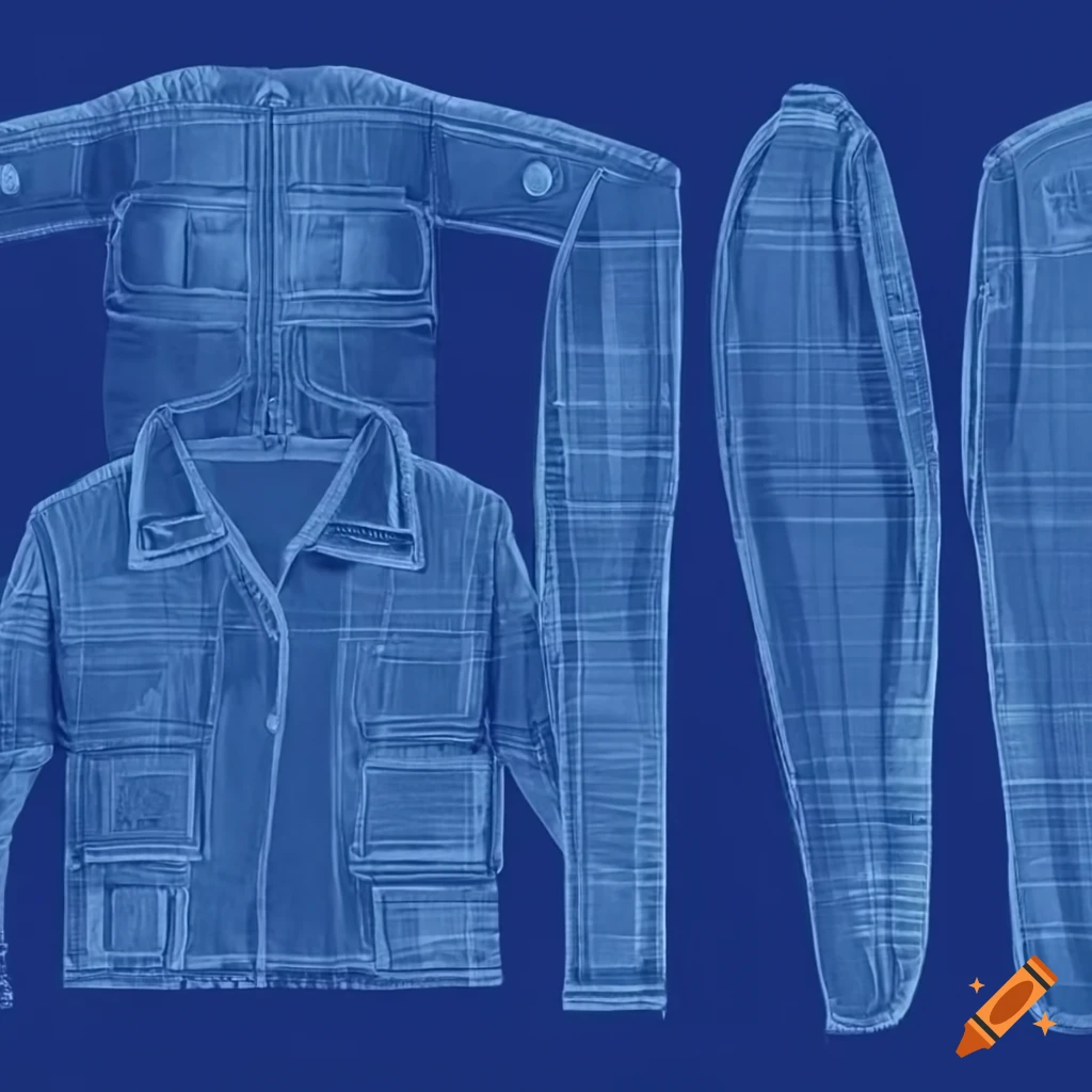 Blueprint of a stylish jacket design