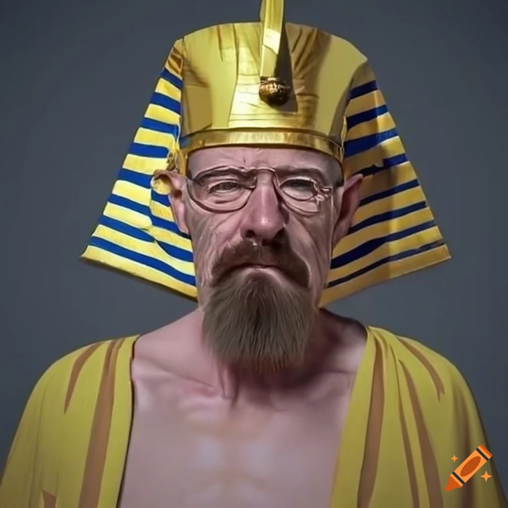 Walter white dressed as pharaoh on Craiyon