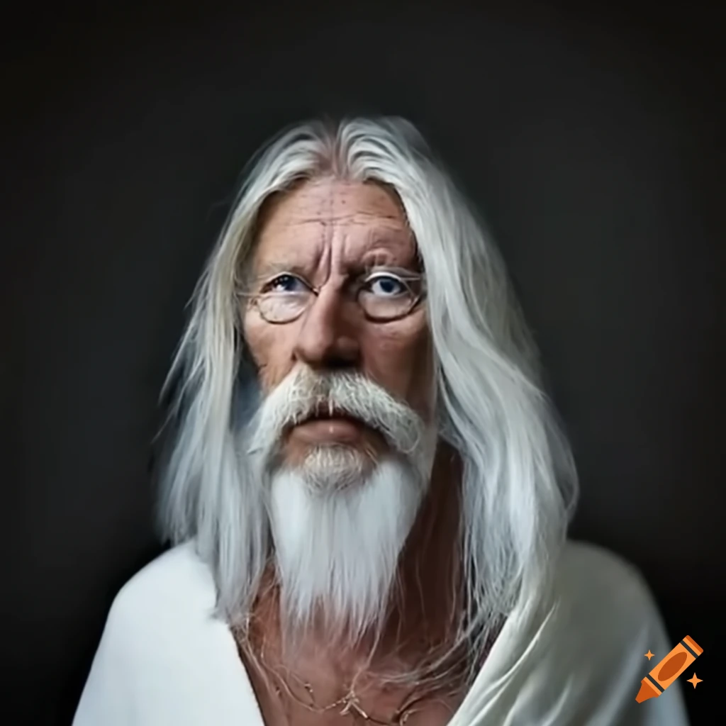 Photo of didier raoult dressed as a druid