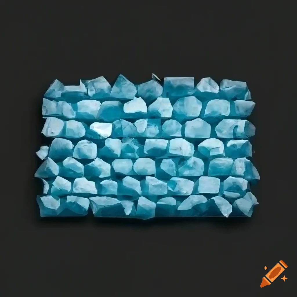 2d ice wall in a video game style