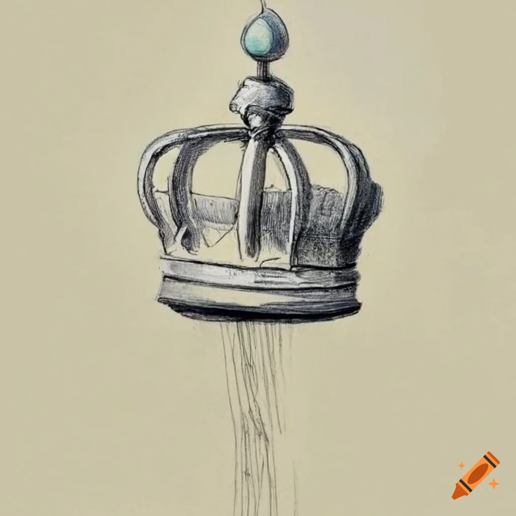 Drawing of a crown behind jail bars on Craiyon