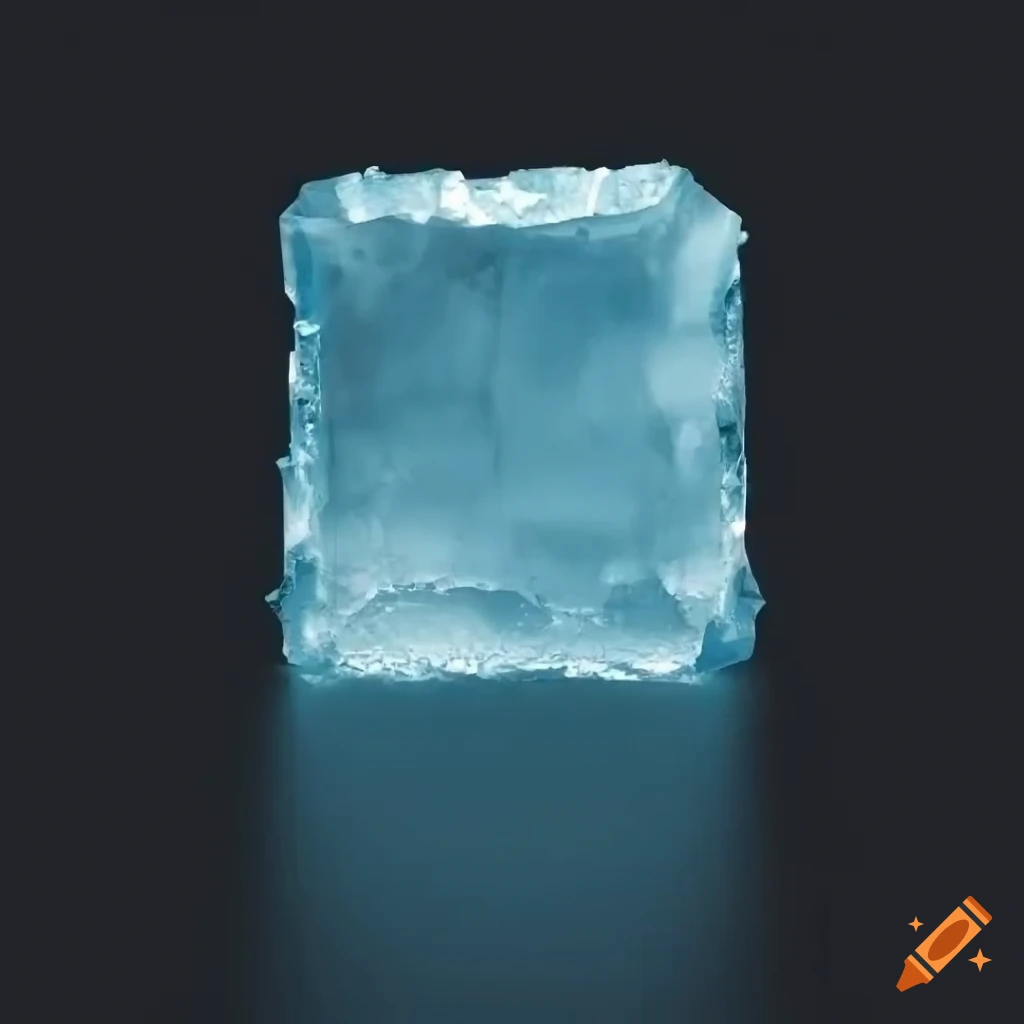 2d ice block wall on black background