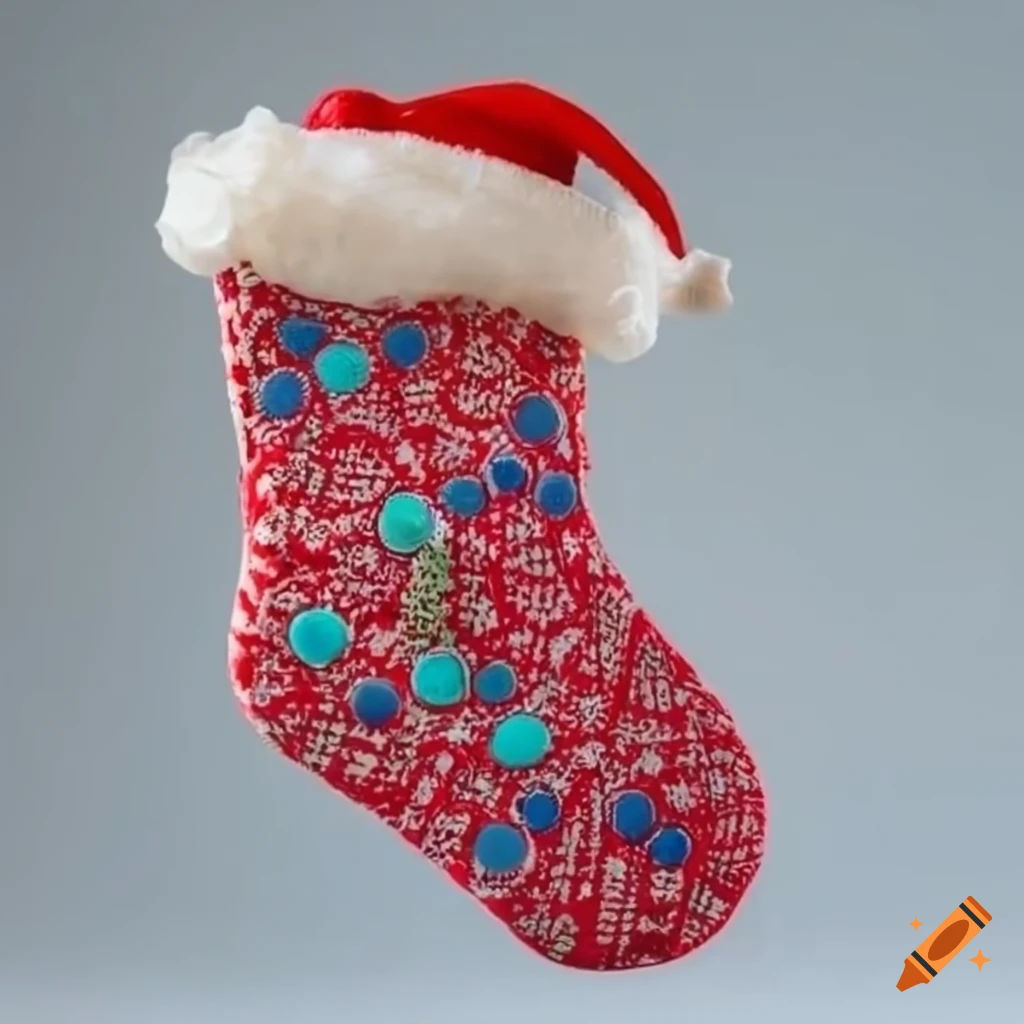 Christmas stockings made of plasticine on Craiyon
