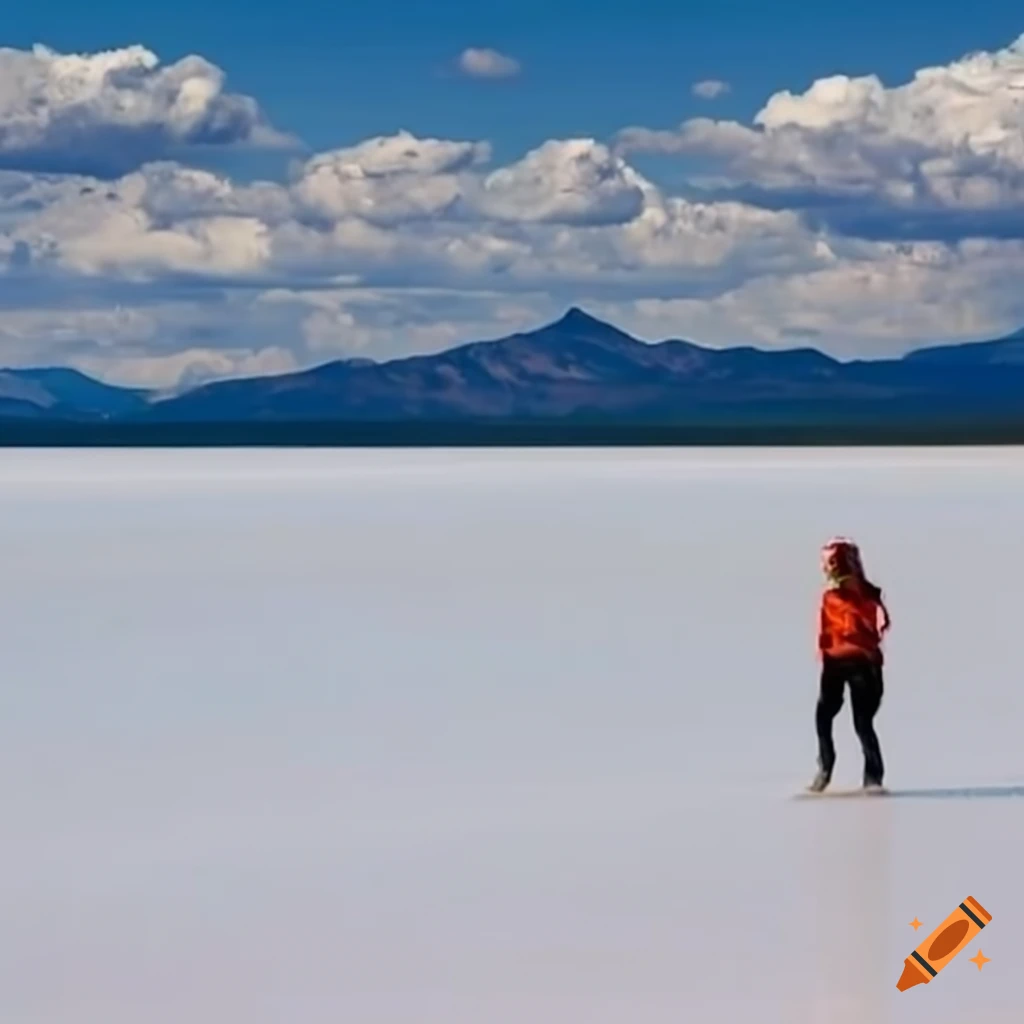 Salt flats in the sierra nevada mountain range