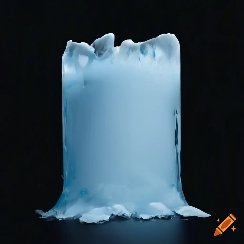 Abstract art of melting ice columns on Craiyon