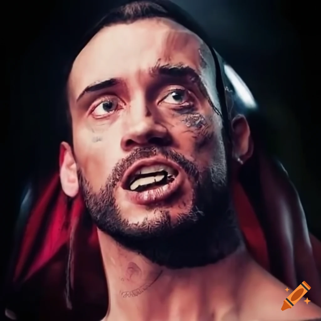 Cm punk - professional wrestler on Craiyon