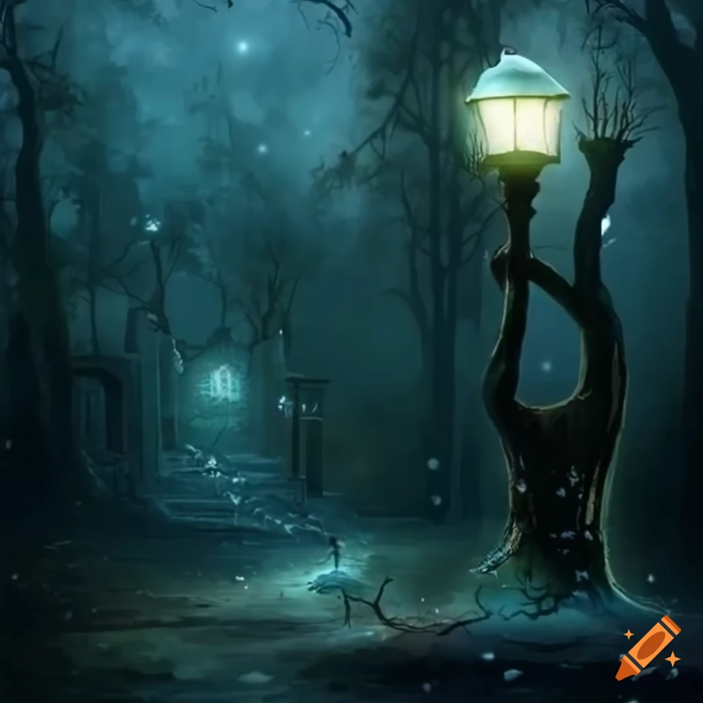 Surreal landscape with strange creatures, fantastical trees and cloudy sky on Craiyon