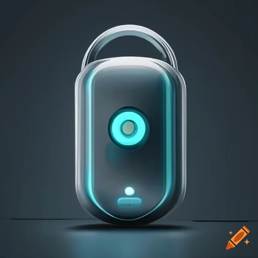 Futuristic smart lock with aura technology on Craiyon