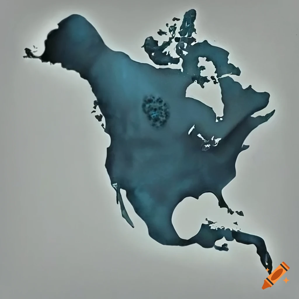 Shure microphone on map of america on Craiyon