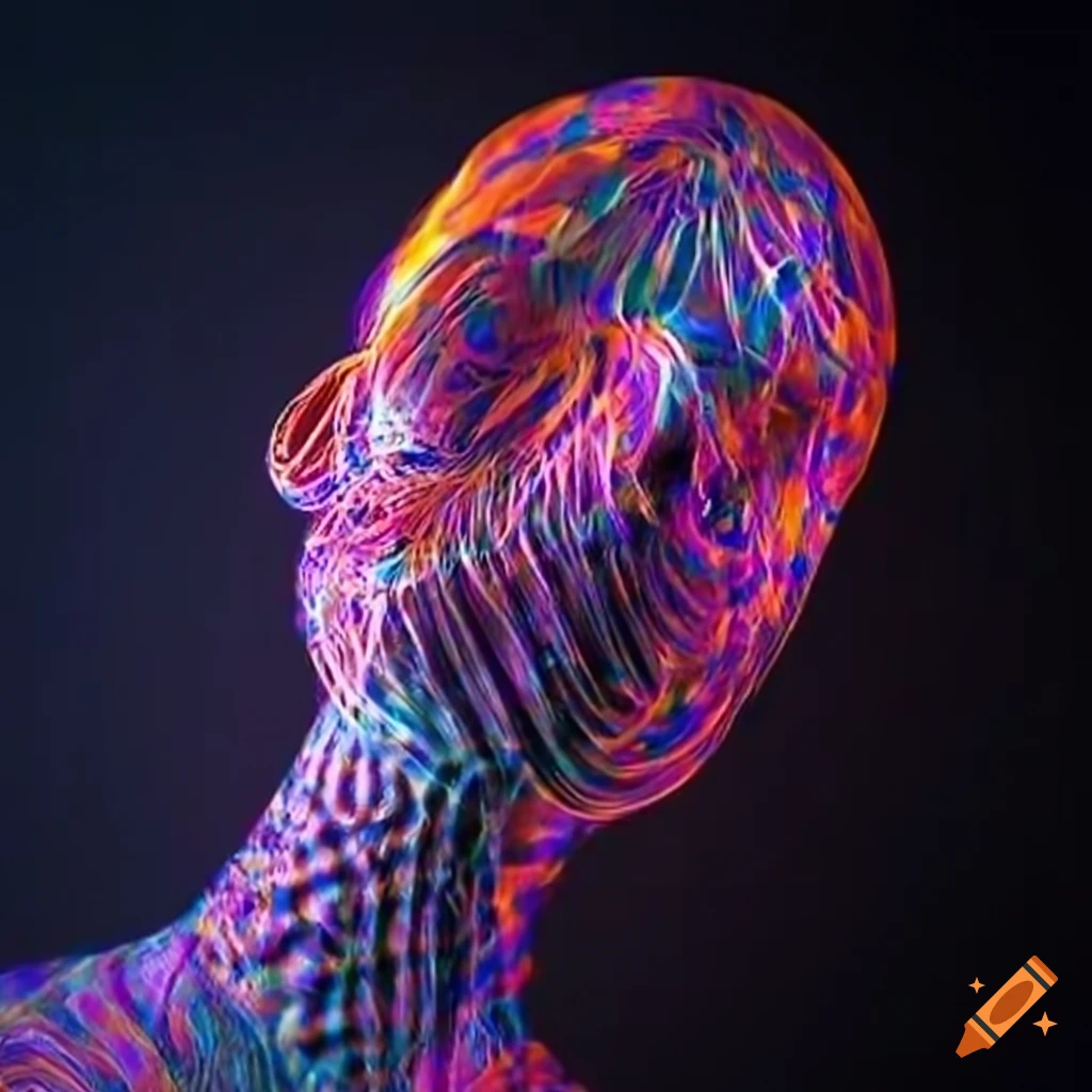 Visualization of radio waves interacting with human body on Craiyon