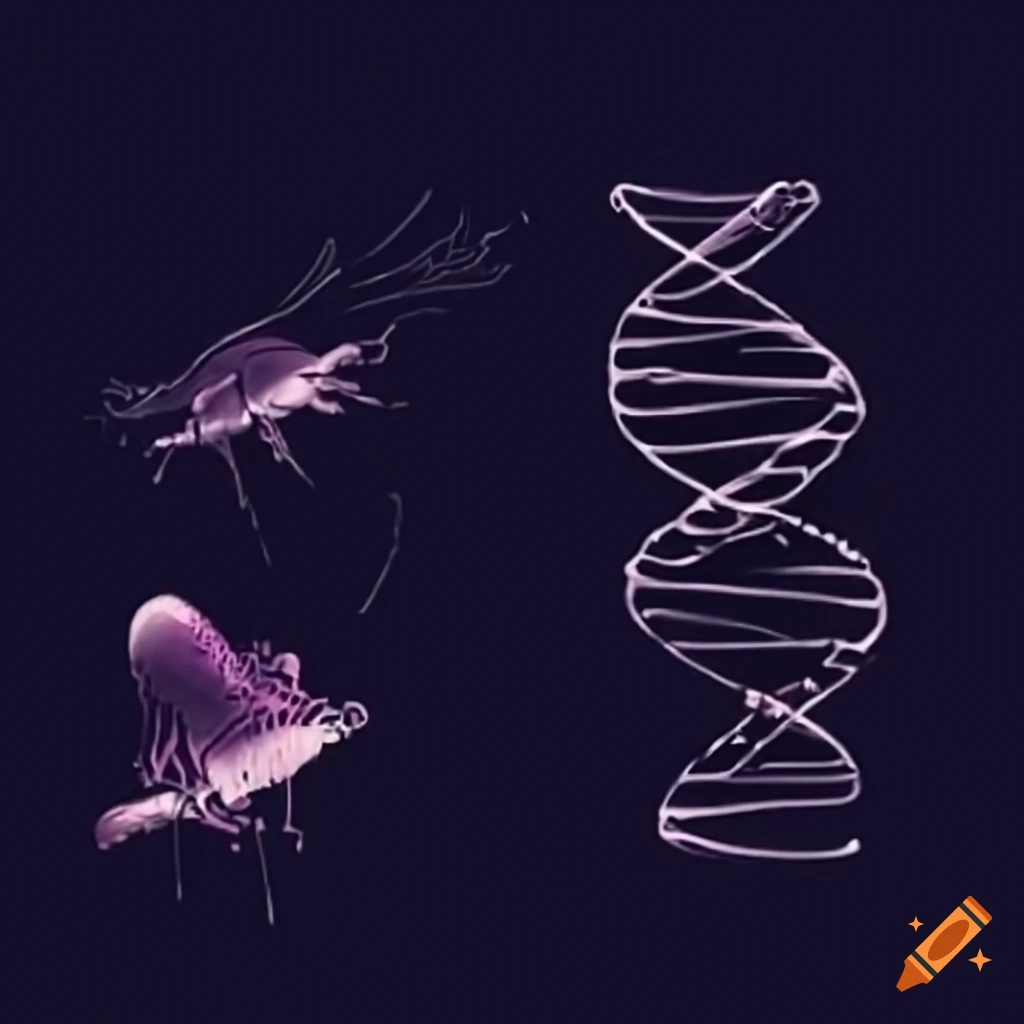 Illustration of protein and dna in crustaceans